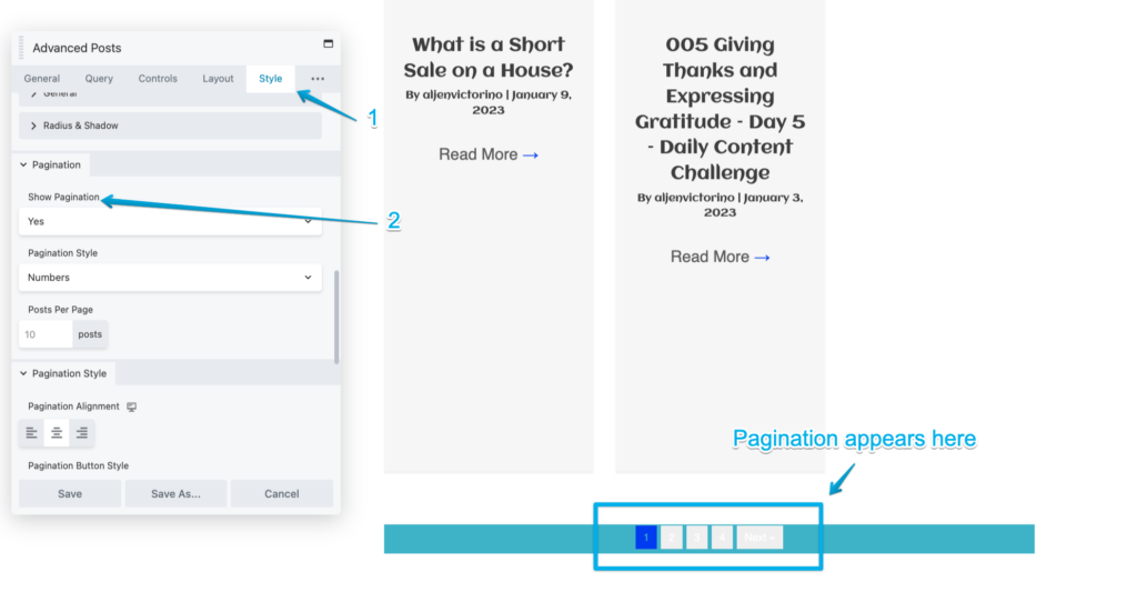 How to Set Up Pagination On Your Posts – DropFunnels Support – Home