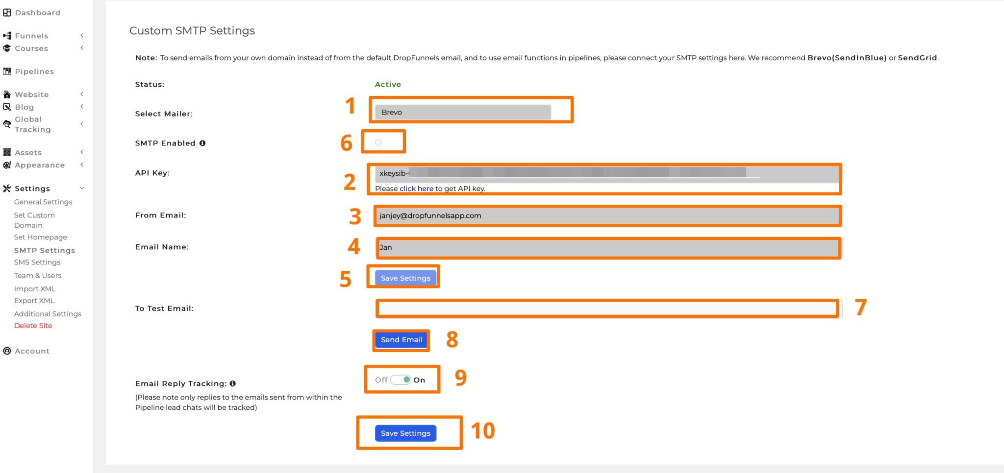 How To Integrate Brevo with DropFunnels as your SMTP Service For Transactional Emails ...