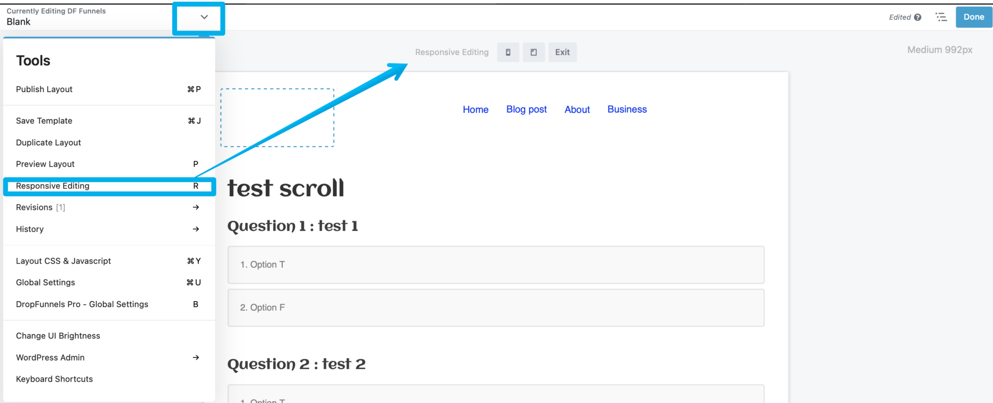 Responsive Editor – DropFunnels Support – Home
