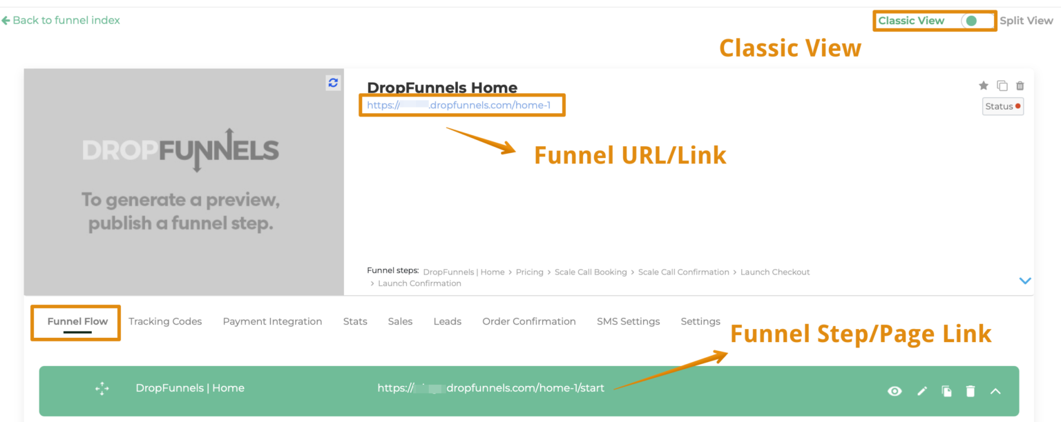 Difference Between Funnel URL and Funnel Step URL – DropFunnels Support – Home
