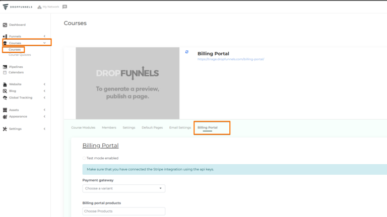 How to add Billing Portal for your Clients – DropFunnels Support – Home