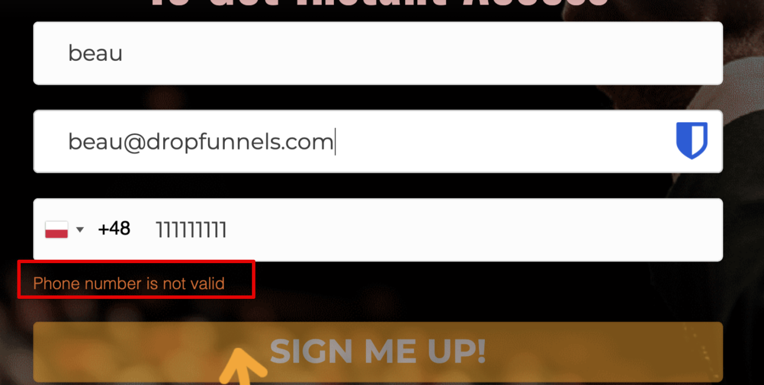 How To Use DropFunnels Phone Validator – DropFunnels Support – Home